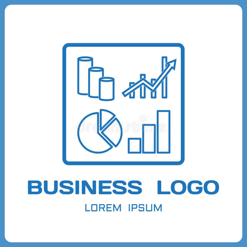 Business Logo from Financial Charts and Indicators. Elements of ...