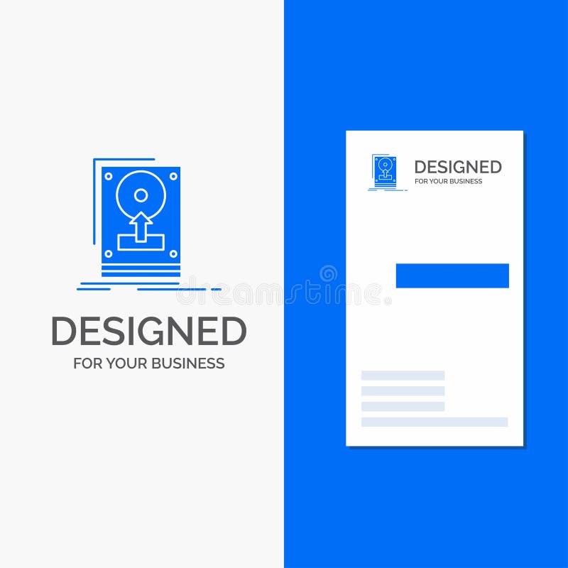 Business Logo for Install, Drive, Hdd, Save, Upload. Vertical Blue ...
