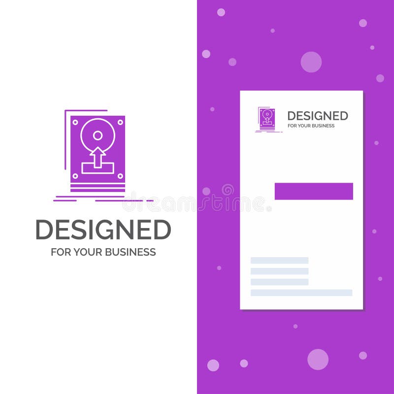 Business Logo for Install, Drive, Hdd, Save, Upload. Vertical Purple ...