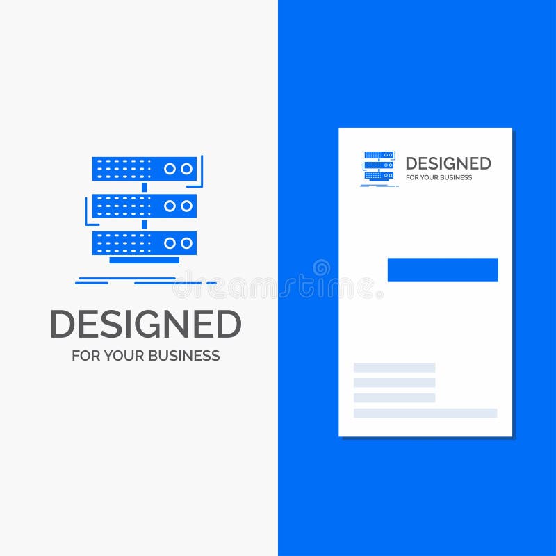 Business Logo for Server, Storage, Rack, Database, Data. Vertical Blue ...