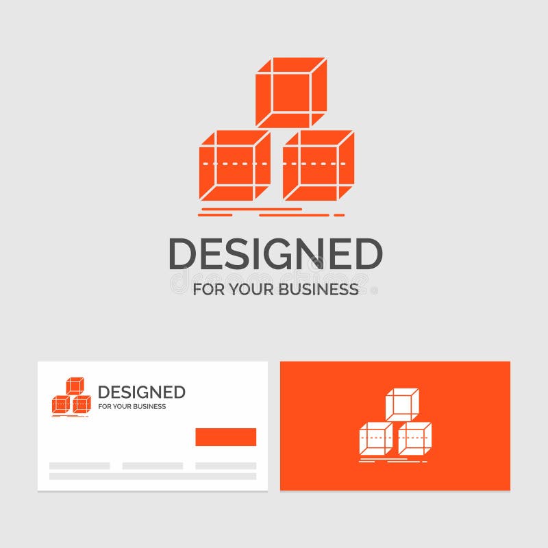 Business Logo Template for Arrange, Design, Stack, 3d, Box. Orange ...
