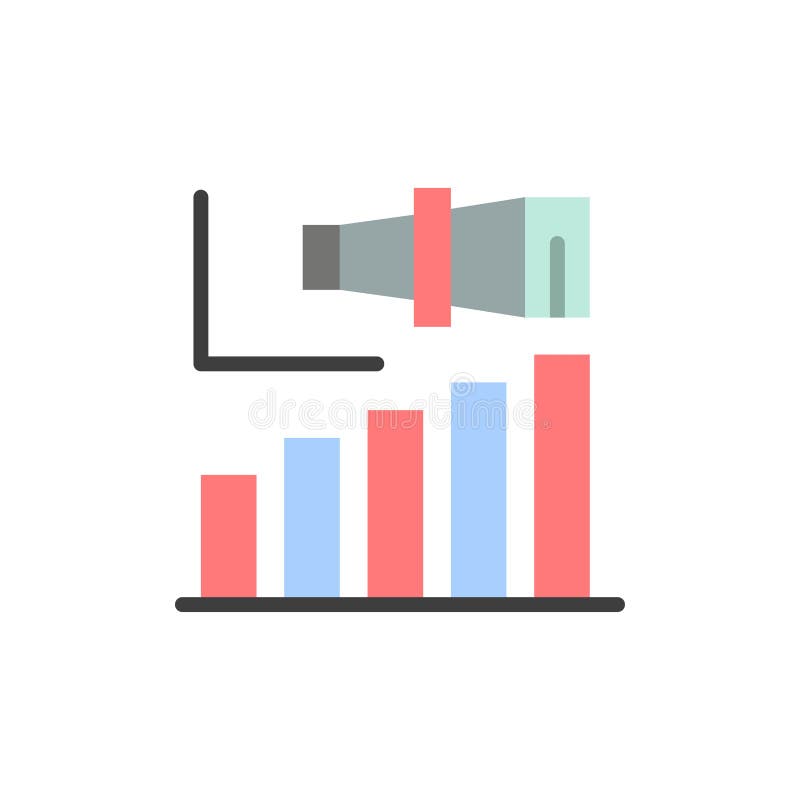 Business, Long, Modern, Term, Vision Flat Color Icon. Vector Icon ...