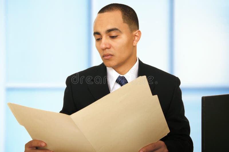 Business Looking at Report stock photo. Image of consultant - 4387556