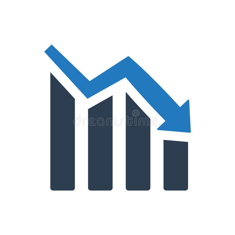Business loss icon stock vector. Illustration of decrease - 128916179