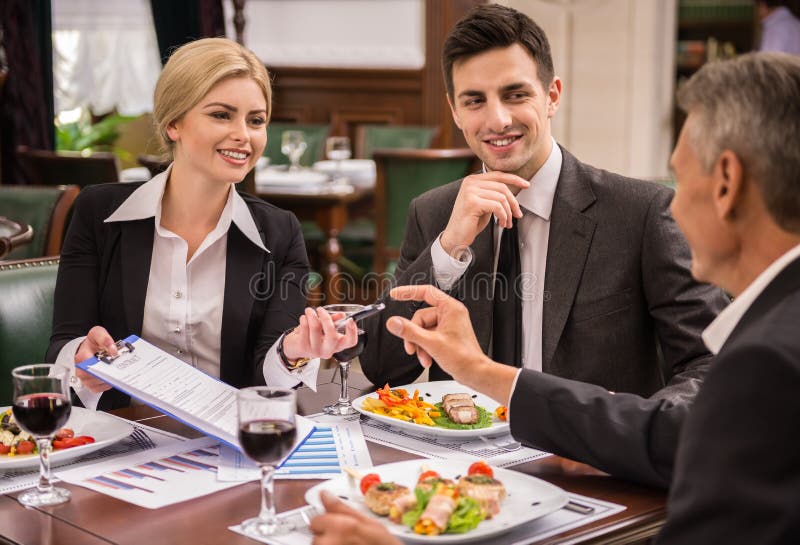 Business People Having Meal Together Stock Photo - Image of afro ...