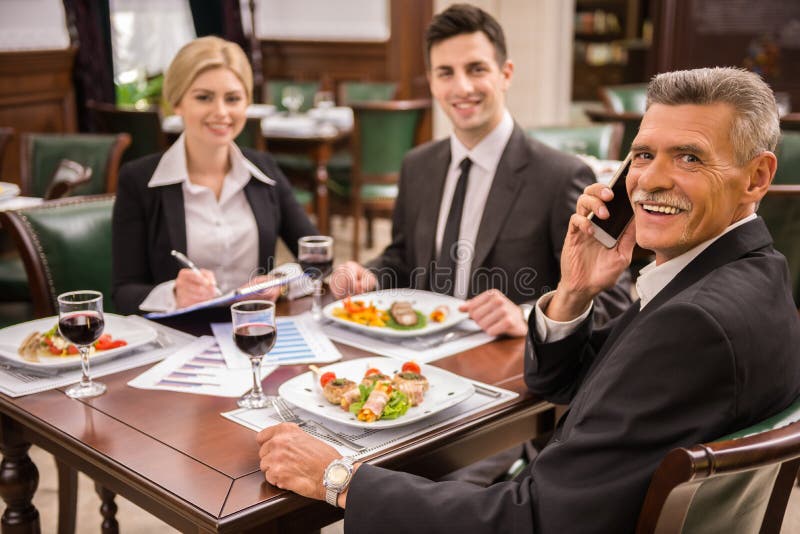 Business lunch stock image. Image of professional, male - 55797041