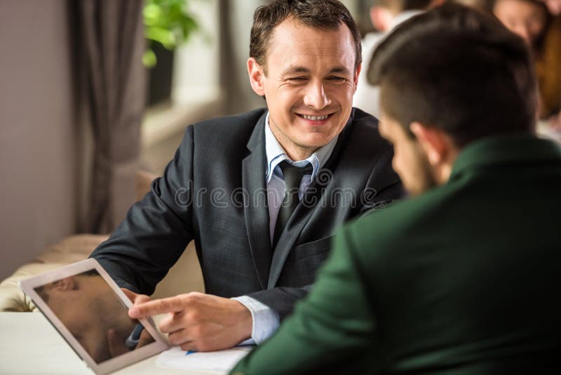 Business lunch stock image. Image of lunch, chart, computer - 54863325