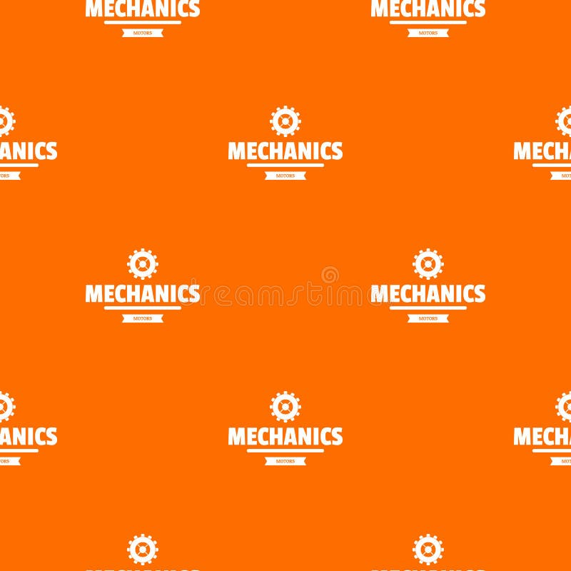 Business Machinery Pattern Vector Orange Stock Vector - Illustration of ...