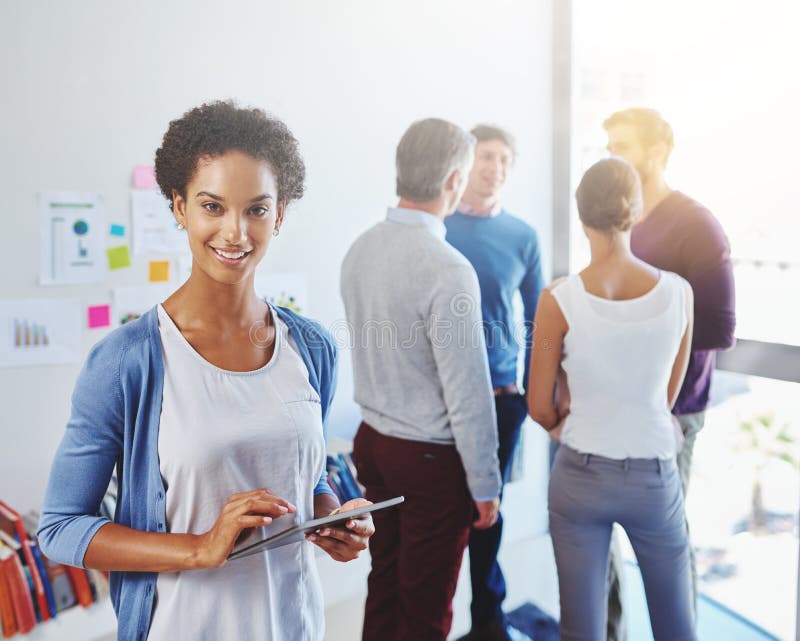 Business Made Easy through Wireless Technology. a Young Businesswoman ...