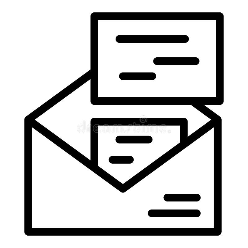Business Mail Icon Outline Vector. Email Message Stock Vector ...