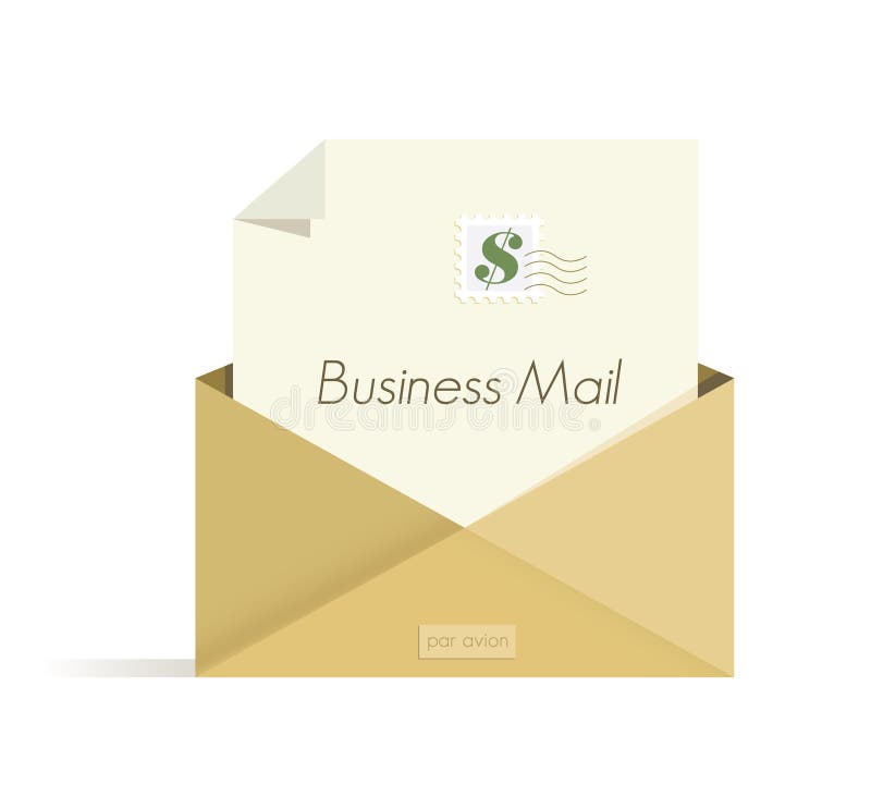 Business & mail stock vector. Illustration of outline - 14881301