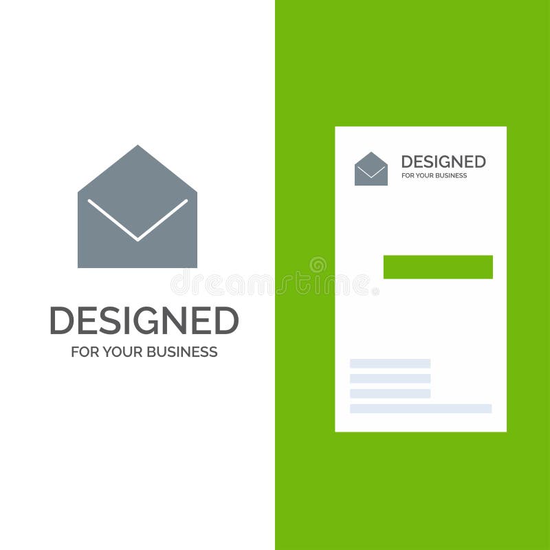 Business, Mail, Message, Open Grey Logo Design and Business Card ...