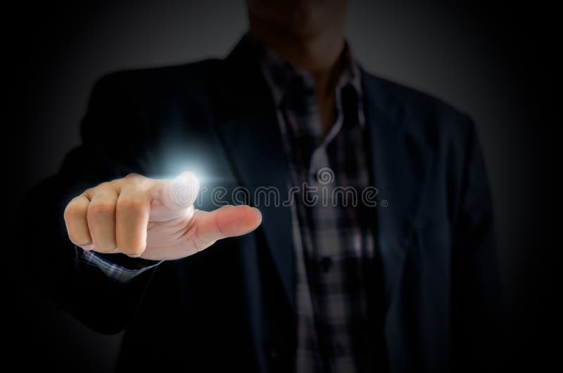 Business Male Hand Pointing Forward.Business Concept Stock Photo ...