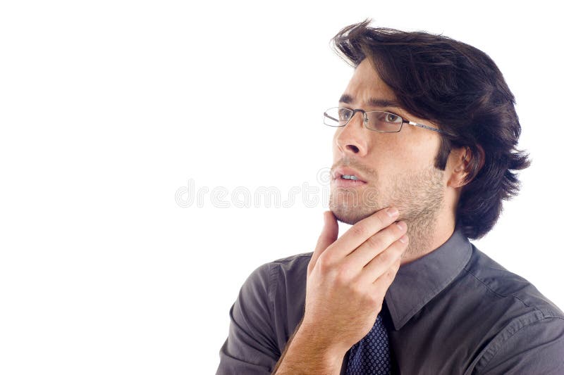 Man Wondering stock image. Image of isolated, head, puzzled - 12111023