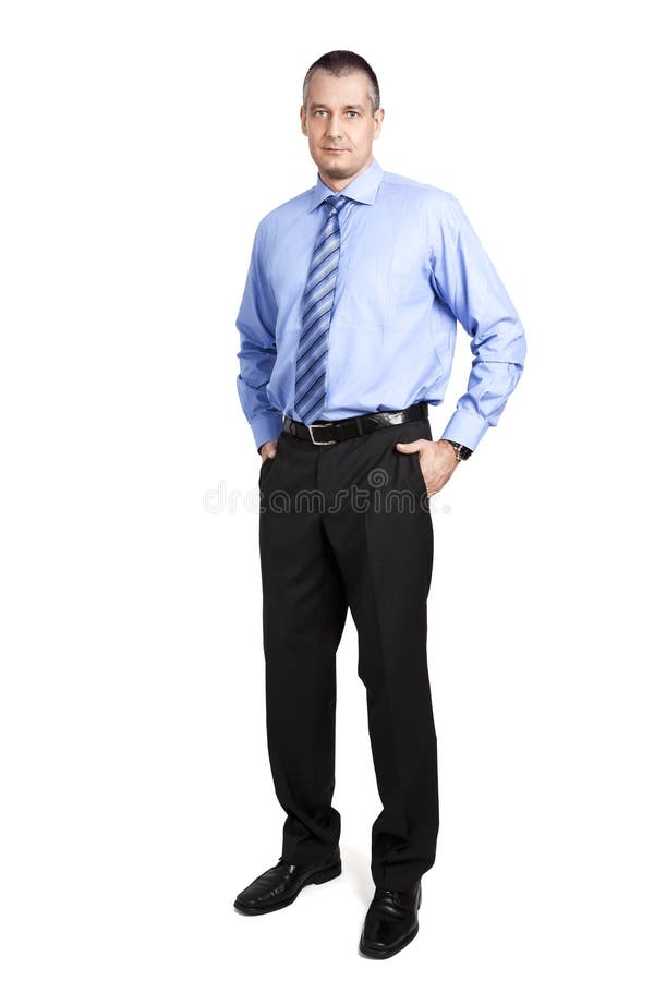 Portrait of Business Man Isolated on White Stock Photo - Image of ...