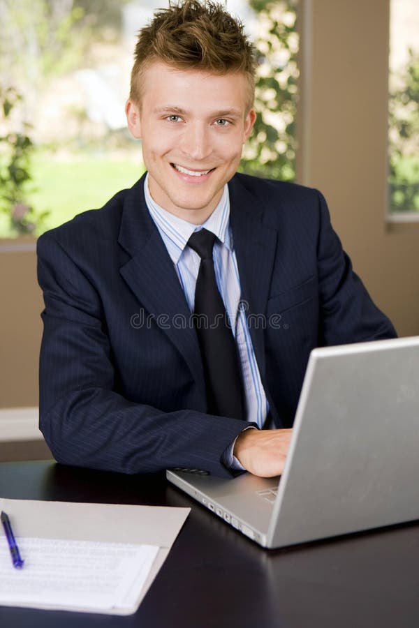 Business man stock photo. Image of laptop, businesspeople - 9526808