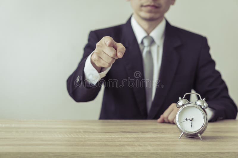 Business Man with Alarm Clock. Stock Image - Image of delay, running ...