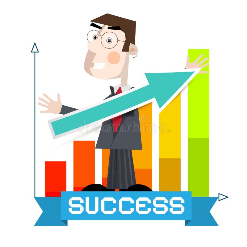 Success Graph Vector Illustration Stock Vector - Illustration of ...