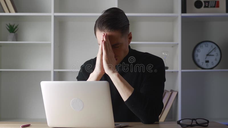 Business Man Asking for Help Concerned about Problem or Concentrating ...