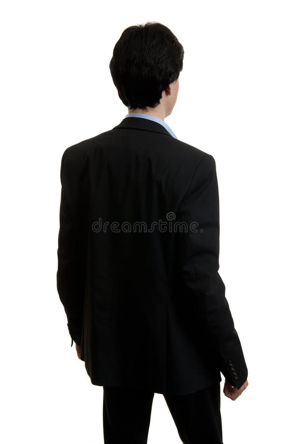 Business man from the back stock photo. Image of background - 43534612
