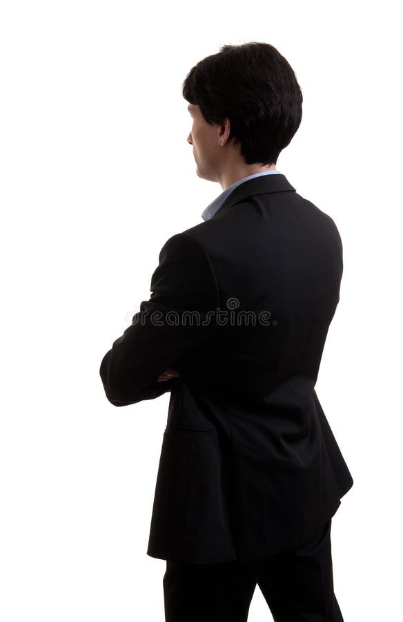 Business man from the back stock photo. Image of background - 43534612
