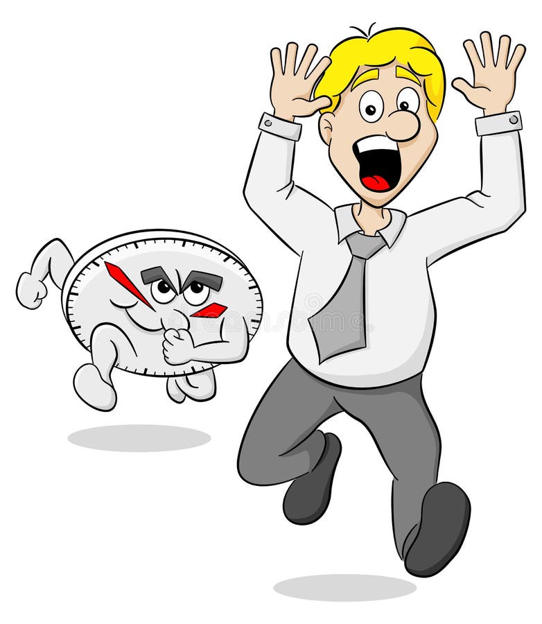 Man Being Chased stock illustration. Illustration of running - 12548226