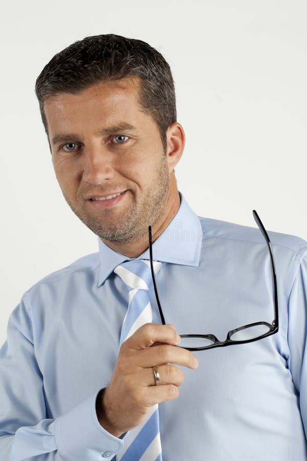 Business man stock photo. Image of blue, happy, looking - 34284714