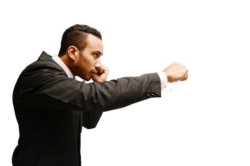 Business man boxing stock image. Image of challenging - 37803501