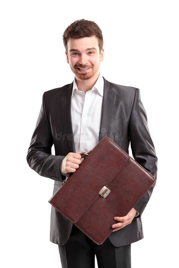 Business Man with Briefcase Stock Photo - Image of suit, hand: 30823358
