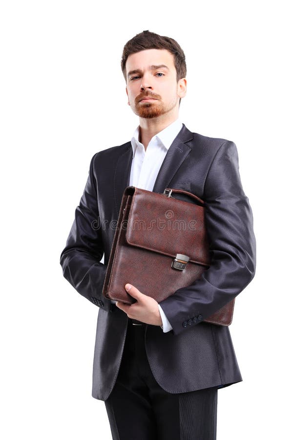 Business Man with Briefcase Stock Photo - Image of suit, hand: 30823358