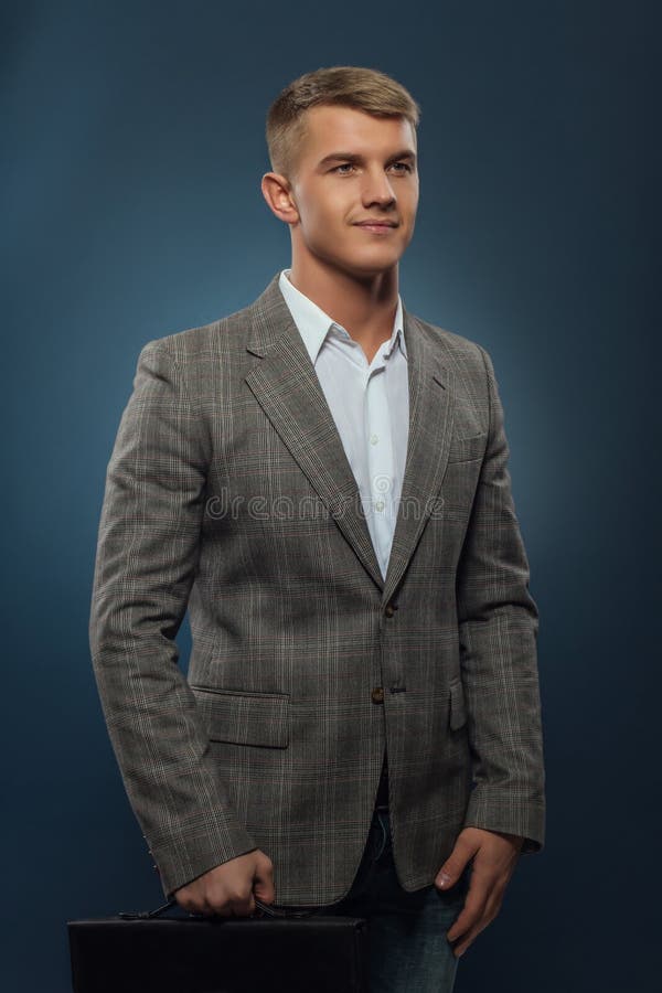 Business Man with Briefcase Stock Photo - Image of corporate, stand ...