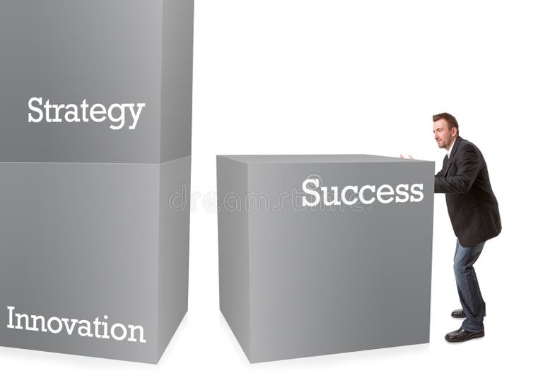 Business Man Building Blocks Stock Illustration - Illustration of ...