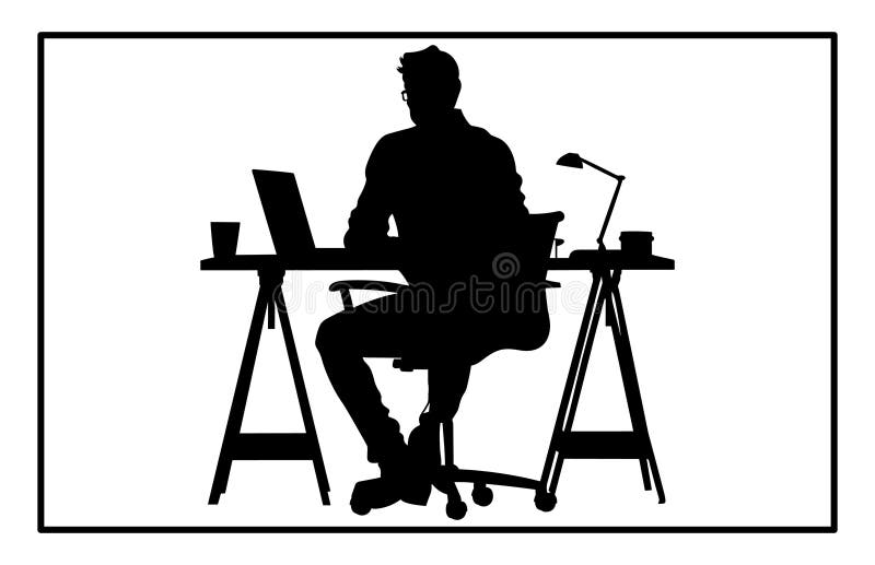 Business Man Busy Silhouette, Business Man Illustration Stock Vector ...