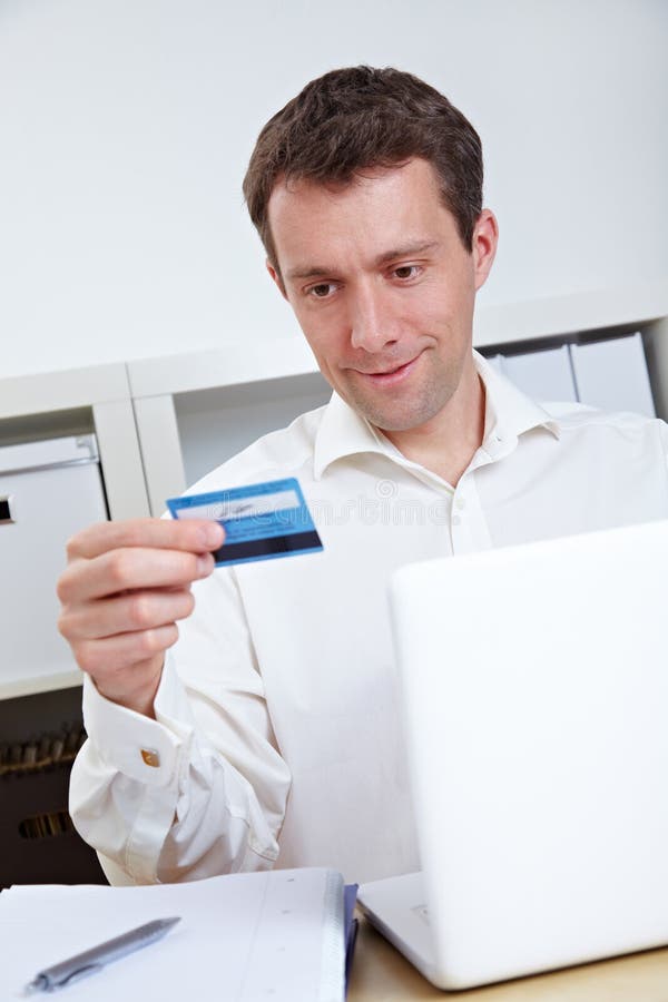 Business man buying online stock image. Image of laughing - 25518463