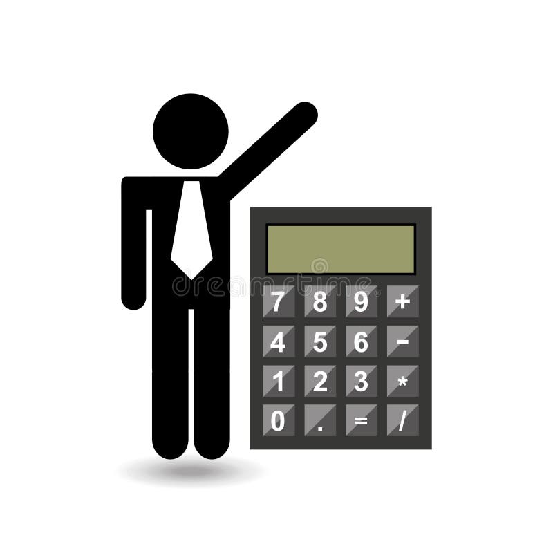Man Calculator Stock Illustrations – 8,192 Man Calculator Stock ...