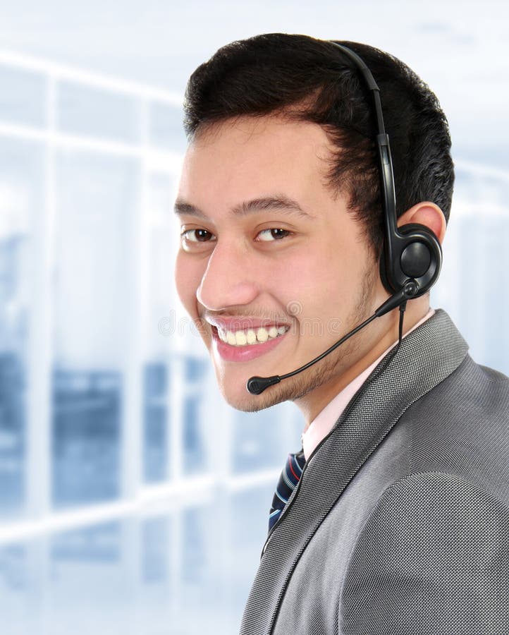 Business man calling stock image. Image of helpline, headset - 27543965