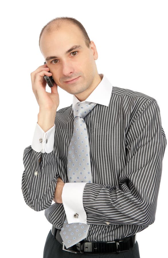 Business Man Calling on Phone Stock Photo - Image of person, telephone ...
