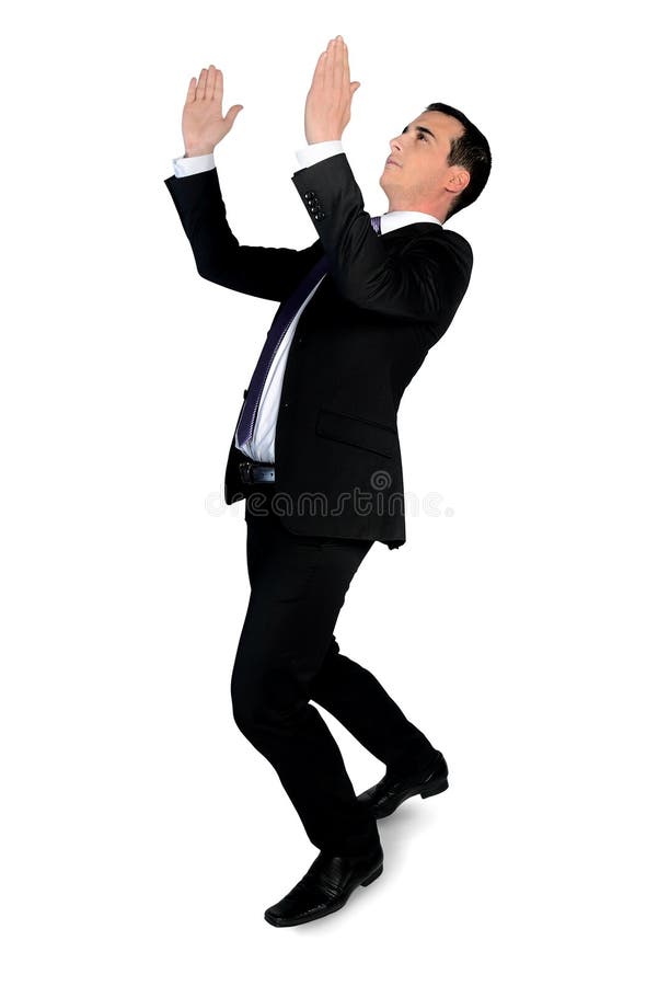 Business Man Carry Something Stock Photo - Image of delivery, offering ...