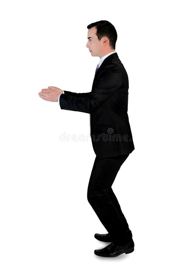 Business Man Carry Something Stock Photo - Image of delivering, lifting ...