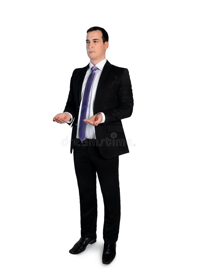 Business Man Carry Something Stock Photo - Image of lifting, imaginary ...