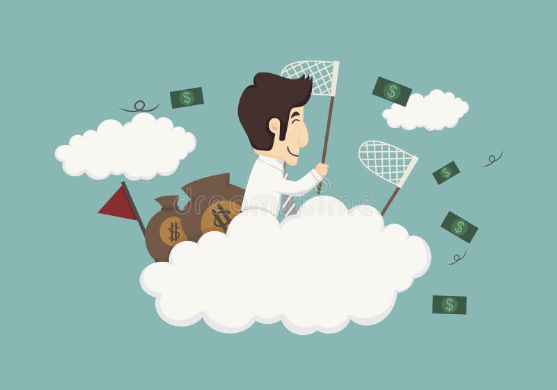 Catching Money Cartoon Stock Illustrations – 1,143 Catching Money ...