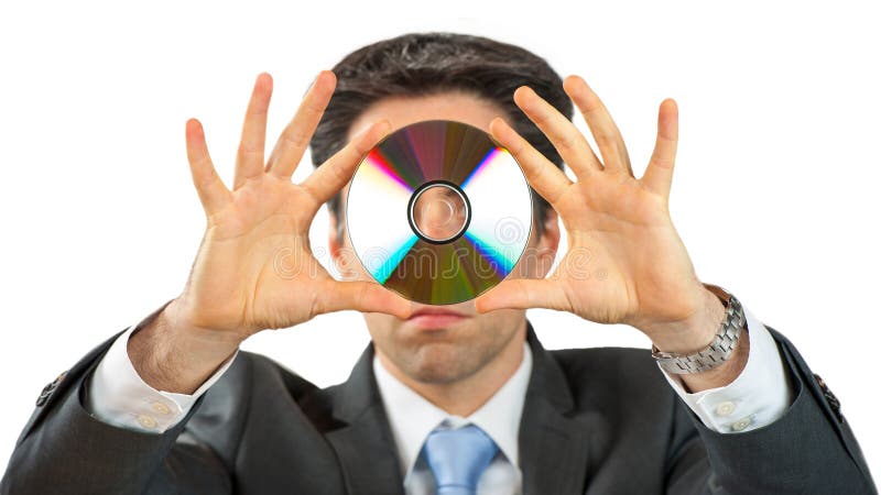 Guy with cd stock image. Image of fellow, businessman, look - 356285
