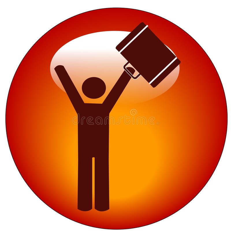 Business man celebrating stock vector. Illustration of male - 5778636