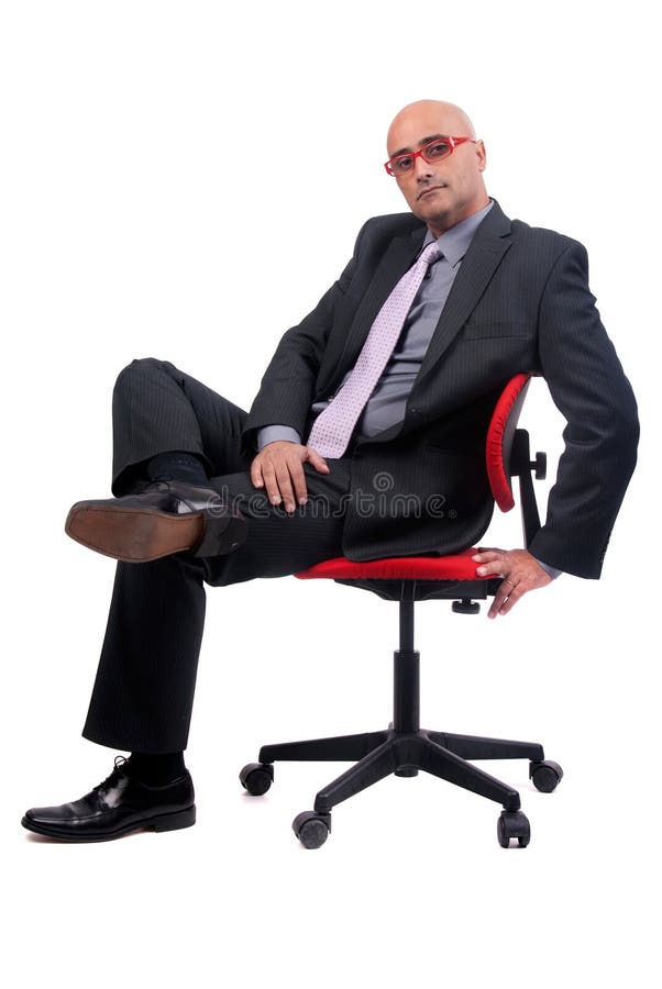 Business man on chair stock photo. Image of comfortable - 31102050