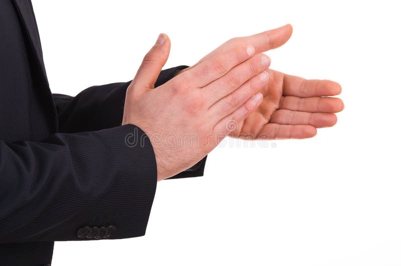 Businessman Clapping His Hands. Stock Image - Image of hand, adult ...