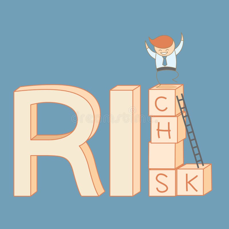 Business Man Climb Risk To Rich Stock Vector - Illustration of ...