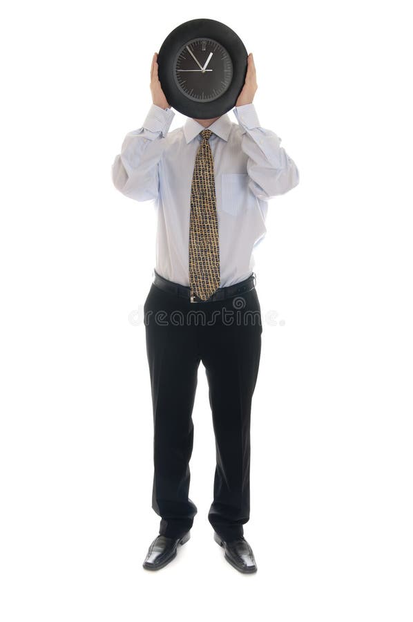 Business man and clock stock image. Image of corporate - 19033207