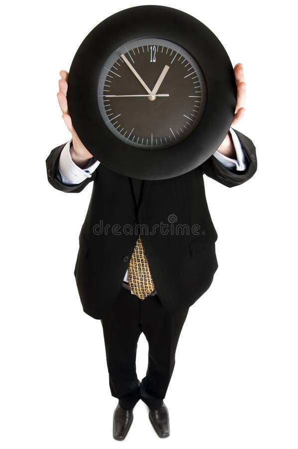Business man and clock stock photo. Image of suit, people - 19033334