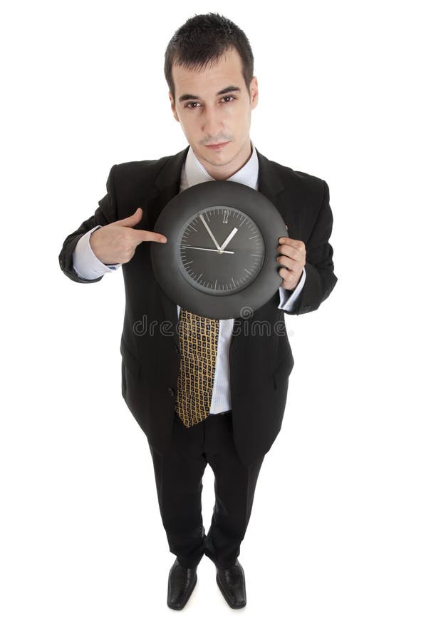 Business man and clock stock image. Image of full, people - 19033339