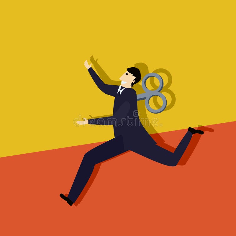 Clockwork man stock illustration. Illustration of innovation - 22947743